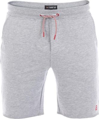 Riverso Herren Sweat Short RIVMax Kurze Sweatshorts Bermuda Sommer Sport Shorts Baumwolle Grau 3XL, Größe:3XL, Farbe:Light Grey Melange (23100)
