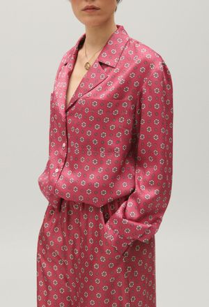 Claudie Pierlot Satinierte Hemdbluse mit Print