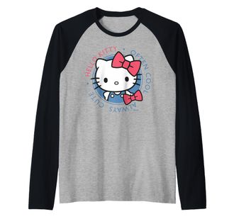 Hello Kitty Coole s&uuml;&szlig;e Liebe, s&uuml;&szlig;e Freundschaft, lustige Klassische Pose Raglan