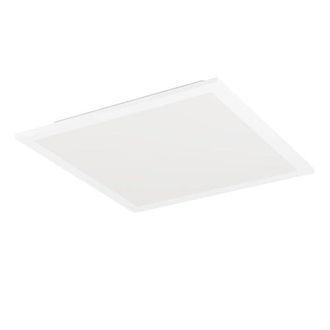 Eglo Plafonnier LED Bottazzo, lampe de plafond avec t&eacute;l&eacute;commande, panneau ultra-plat avec r&eacute;tro-&eacute;clairage, luminaire bureau, dimmable, blanc, blanc chaud -