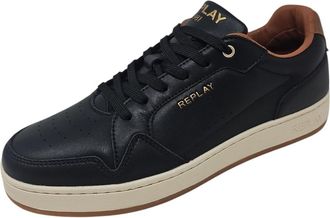 Replay Herren Smash FINE 3 Sneaker, 3225 Black Cuoio, 42 EU