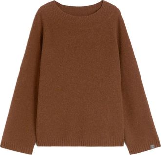 Max Mara pull à encolure ronde Laser - Marron