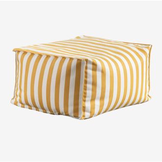 Sklum Pouf rectangulaire 75x65 cm pour canap&eacute; modulable en tissu Sandel Sklum Jaune Curry