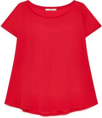 Maliparmi Maliparmi, Femme, Tops, Rouge, Taille: 40 FR T-Shirt en Jersey Doux