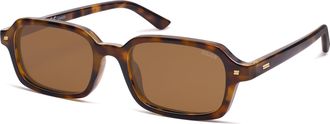 Sojos Retro Polarisierte Rechteckige Sonnenbrille Damen Herren Vintage Trendy Shmal Quadratisch Sonnerbrillen mit UV400 Schutz SJ2610