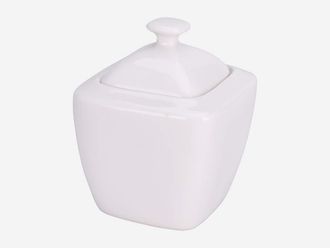 Mi Casa Zuckerdose, Porzellan, Wei&szlig;