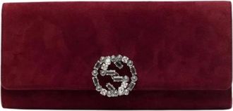 Gucci Sac bandouli&egrave;re en daim Pre-owned - Femme - Pre-owned - Rouge - Taille: ONE Size