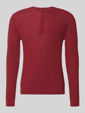 Antony Morato Strickpullover aus Lyocell-Woll-Mix mit Knopfleiste