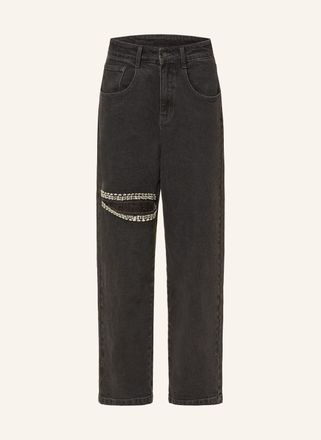 Karo Kauer Karo Kauer Mom Jeans Mit Schmucksteinen schwarz