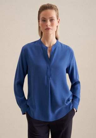 Seidensticker Klassische Bluse 1/1 V-Neck Uni