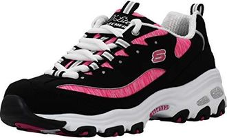 Skechers DLites Biggest Fan Baskets Femme, Noir Bkwp, 41 EU