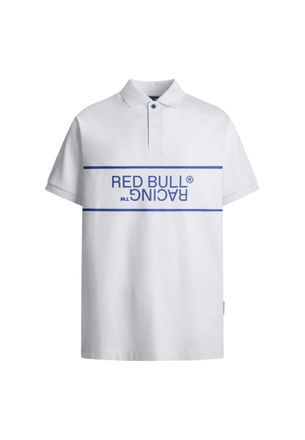Pepe Jeans London Red Bull Racing X Pepe Jeans Herren RBR Panel Print Logo Polo Polo, White (White)