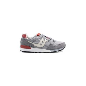 Saucony Homme, Chaussures, Gris, Taille: 42 1/2 EU Chaussure en Toile à Lacets avec Inserts en Cuir et Daim