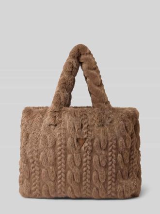 Guess Handtasche aus Kunstfell mit Label-Detail