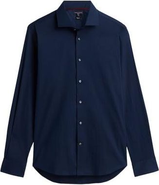 Tommy Hilfiger Chemise droite en coton m&eacute;lang&eacute;