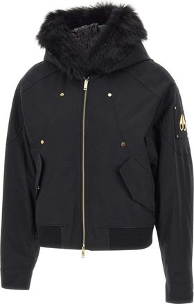Moose Knuckles Femme, Vestes, Noir, Taille: 38 FR Gold Series Logan Shearling Trim Bomber Jacket