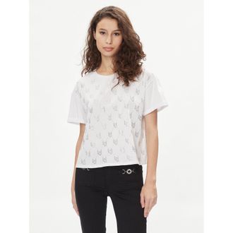 Liu Jo T-Shirt MA4326 J5904 Wei&szlig; Relaxed Fit