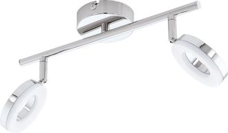 Eglo LED Deckenlampe Oderzo 1, Deckenstrahler, Kunststoff, Stahl in chrom, Kunststoff in weiss warmweiß