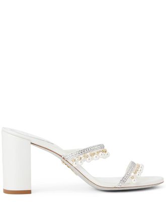 Rene Caovilla Chandelier Mules 90mm - Silber