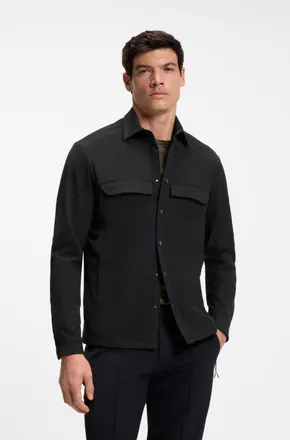 Boss Green by Hugo Boss Hemdjacke BOSS GREEN Porsche Spirit 70 Capsule Collection, Herren, Gr. XXL, schwarz001, Web, Obermaterial: 87% Polyamid, 13% Elasthan, unifarben, rela