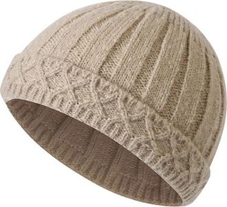 Generic Bonnet Femme Hiver Bonnet Femme Chapeau Femme Hiver Confortable Classique - Tricot Hiver Bord Roulott&eacute; &Eacute;pais, Protection Oreilles Thermique, Parfait p