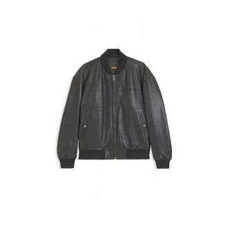 HUGO BOSS Leder-Bomberjacke - - Jackets - Herren - Schwarzk - 3XL