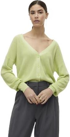 Vero Moda Vmnewlexsun LS Short col en V pour Voiture GA Noos Sweater, Kaki, L Femme