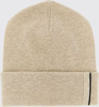 Brunello Cucinelli Bonnet beanie en pur cachemire avec revers et monile