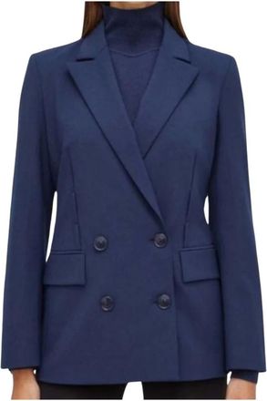 Patrizia Pepe Femme, Vestes, Bleu, Taille: 36 FR Blazer en m&eacute;lange de laine