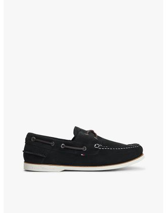 Tommy Hilfiger Bootsschuhe aus Wildleder in Dunkelblau
