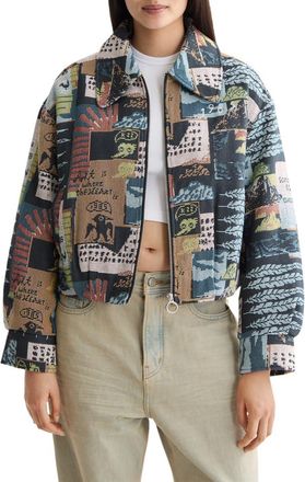 Scotch & Soda Damen Collage Jacquard Jacket, Art Dept Collage, Mehrfarbig, U077, XS EU