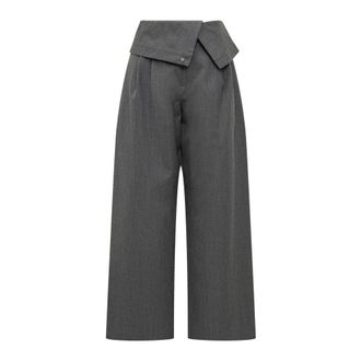 J.W.Anderson Fold-over Hosen - - Trousers - Damen - Grau - 2XS