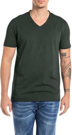 Replay M3591a T-Shirt, 135 Bottle Green, L Hommes