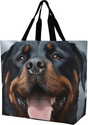 Generic T&ecirc;te De Rottweiler Sac Fourre-Tout D&eacute;contract&eacute; Sacs Pliable Sac A Main Femmes Pour Travail Shopping Plage