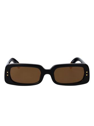 Jacquemus lunettes de soleil à logo imprimé - Noir