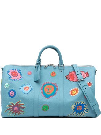 Louis Vuitton x Yayoi Kusama sac fourre-tout Keepall 50 - Bleu