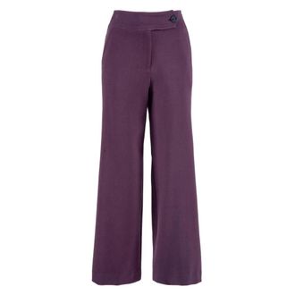 Nenette Weite Hose aus Doppelkrepp - - Trousers - Damen - Lila - S