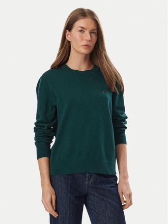 Tommy Jeans Pullover Essential DW0DW23360 Dunkelgr&uuml;n Regular Fit