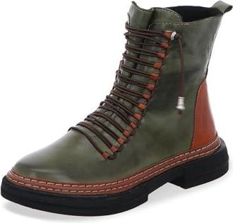 Gemini Bottines en Cuir pour Femmes 033393-02, Pointure:40 EU, La Couleur:Vert
