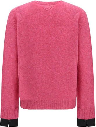 Prada Merino Wool Crewneck Sweater - Pink