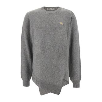 Comme Des Gar&ccedil;ons Homme, Pulls, Gris, Taille: M Logo Asymmetric Wool Knit