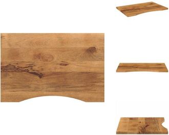 vidaXL Vidaxl - Schreibtischplatte mit Aussparung 100x60x2,5cm Massivholz Mango - Schreibtischplatte - Schreibtischplatten - Tischplatte - Ersatztischplatte
