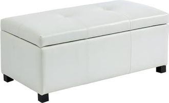 Vente-Unique Banc Coffre Simili Filippo - Blanc