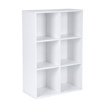 Songmics Songmics - Biblioth&egrave;que enfant 6 compartiments 65,5 x 30 x 97,5 cm - Panneaux &eacute;cologiques - Charge maximale 30 kg - Dispositif anti-renversement