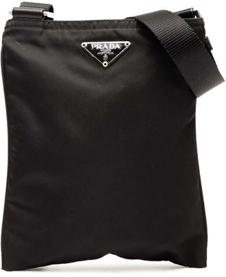 Prada Hobo Bags - Tessuto Zip Top Crossbody - Gr. unisize - in Schwarz - für Damen