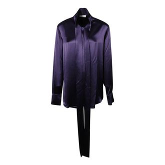 7 For All Mankind Chemise &agrave; Manches Longues et - Femme - Blouses et Chemises - Violet - Taille: 38 FR