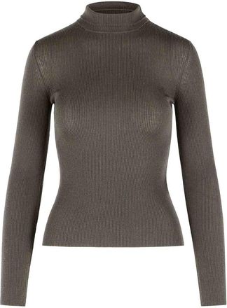 Max Mara Rundhalspullover - Braun