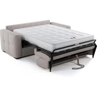 None Canap&eacute; convertible AUCUNE EUREKA 3 places tissu gris 200 x 102 x 95 cm