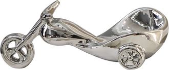 Generic Weinregal in Motorradform, Flaschenhalter, Kreativ und Modisch, Kompakt und Praktisch, Leicht zu Reinigen, für Küche, Esszimmer und Bar(Silver)