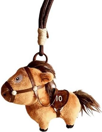 Generico Porte-cl&eacute;s en peluche cheval - Animal en peluche &agrave; collectionner pour le Nouvel An chinois - Porte-cl&eacute;s cheval jouet pour enfants et poup&eacute;es | Pour fa